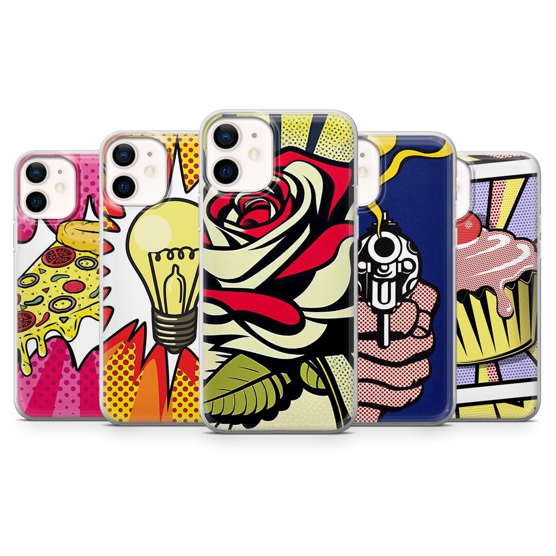 Pop Art Phone Case Comic Bold Vibrant Cover for iPhone 17, 16, 15, 14 ...
