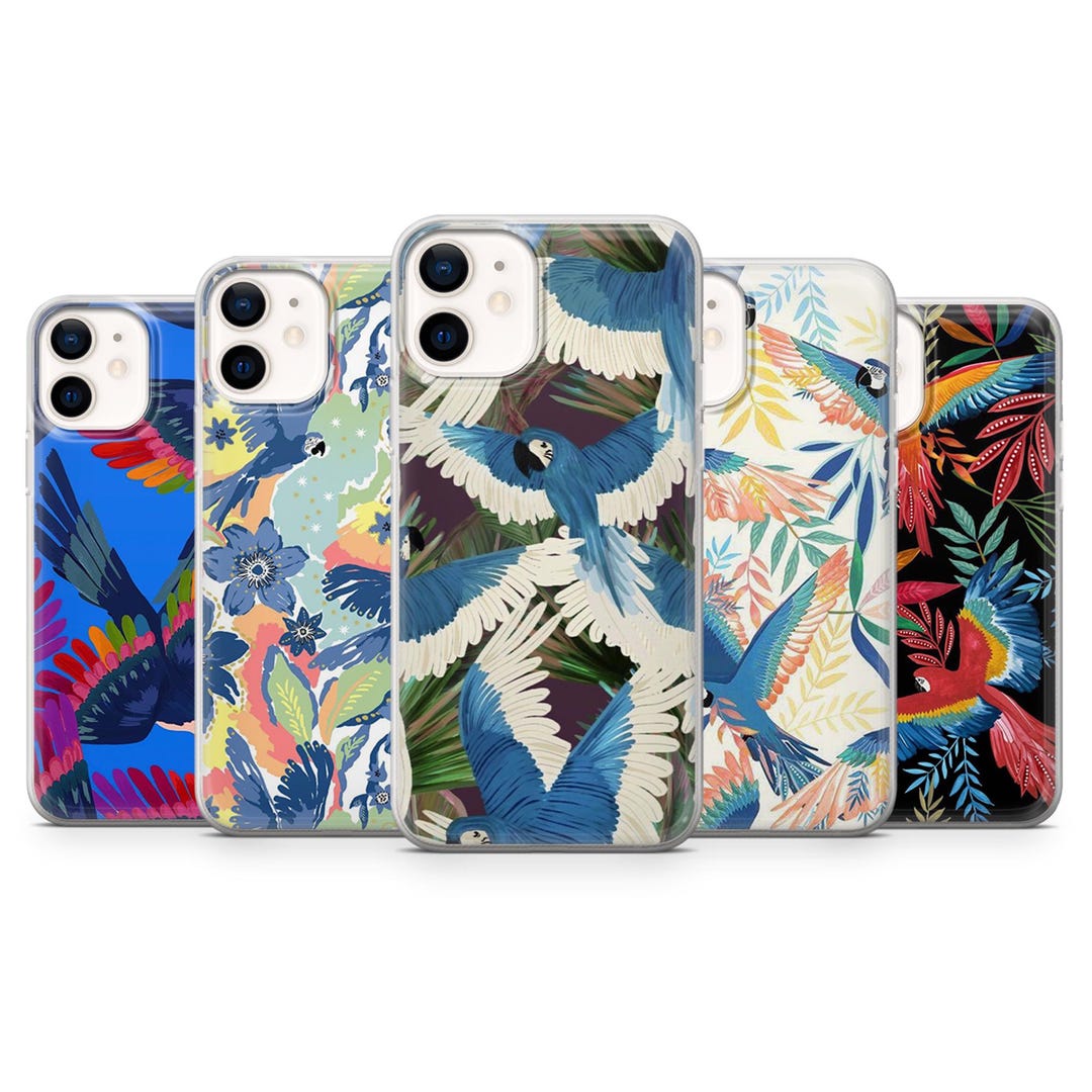 Parrot Phone Case Exotic, Macaw, Jungle Cover for iPhone 17, 16, 15, 14 ...