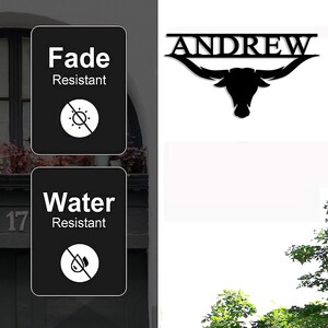 Longhorn Metal Wall Art - Personalized Ranch Sign - Western Home Decor ...