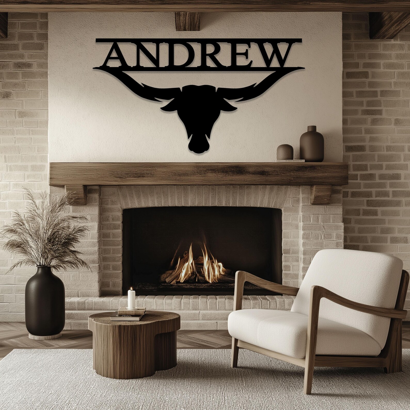 Longhorn Metal Wall Art - Personalized Ranch Sign - Western Home Decor ...