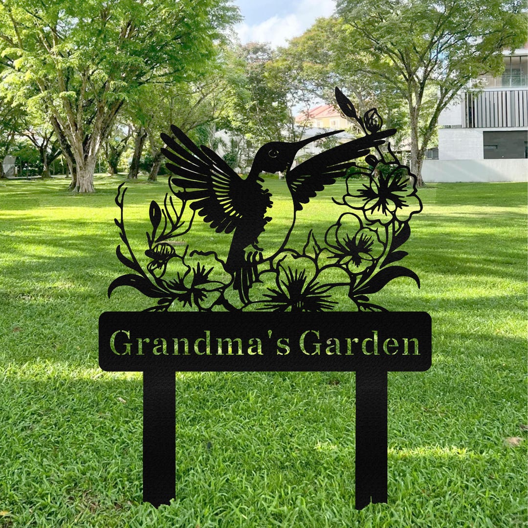 Custom Hummingbird Metal Garden Stake: Personalized Outdoor Decor - Etsy