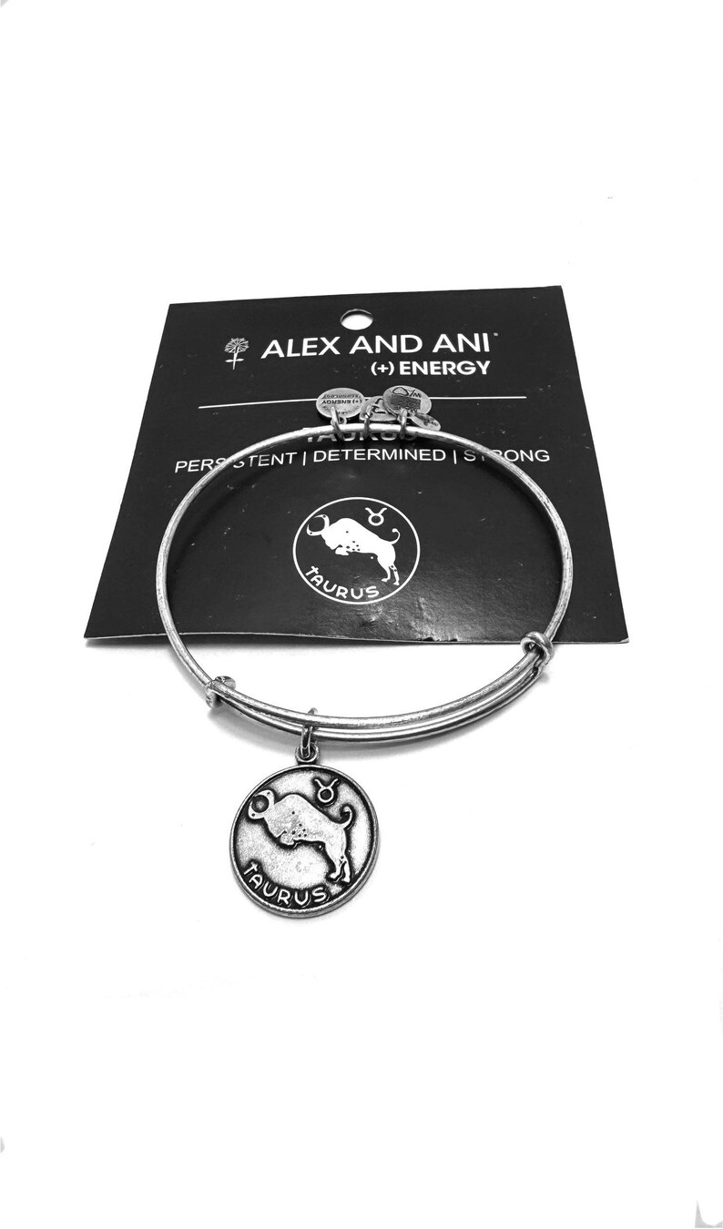 Alex and Ani Taurus Zodiac Charm Bangle - Rafaelian Silver Finish, 3 ...