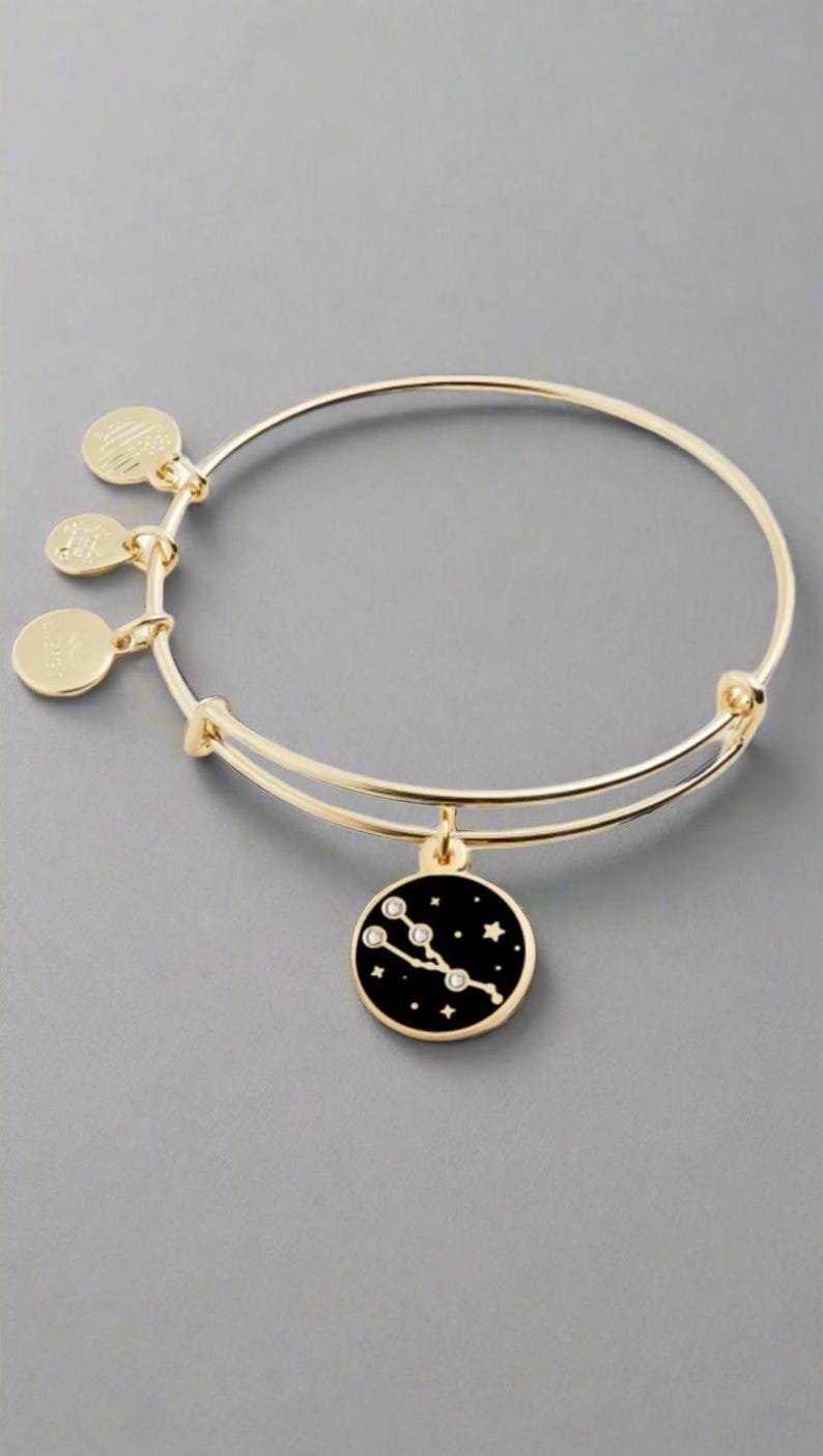 Alex and Ani Taurus Zodiac Charm Bangle - Rafaelian Silver Finish, 3 Styles Retired & Rare - Etsy