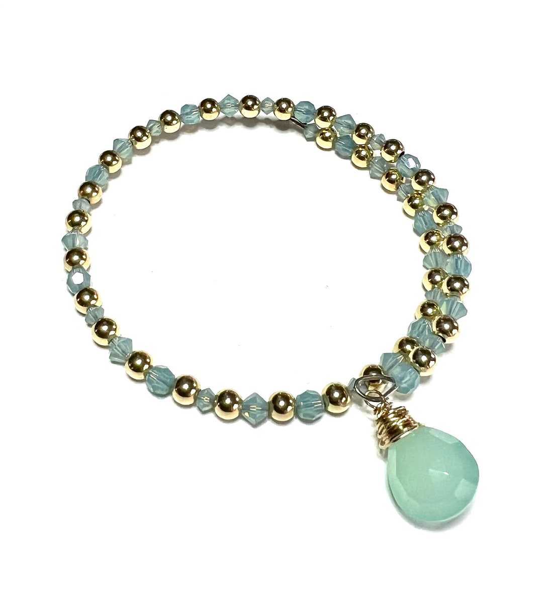 Pacific Opal Swarovski Crystal Beads With 14k Gold Filled Beads ...