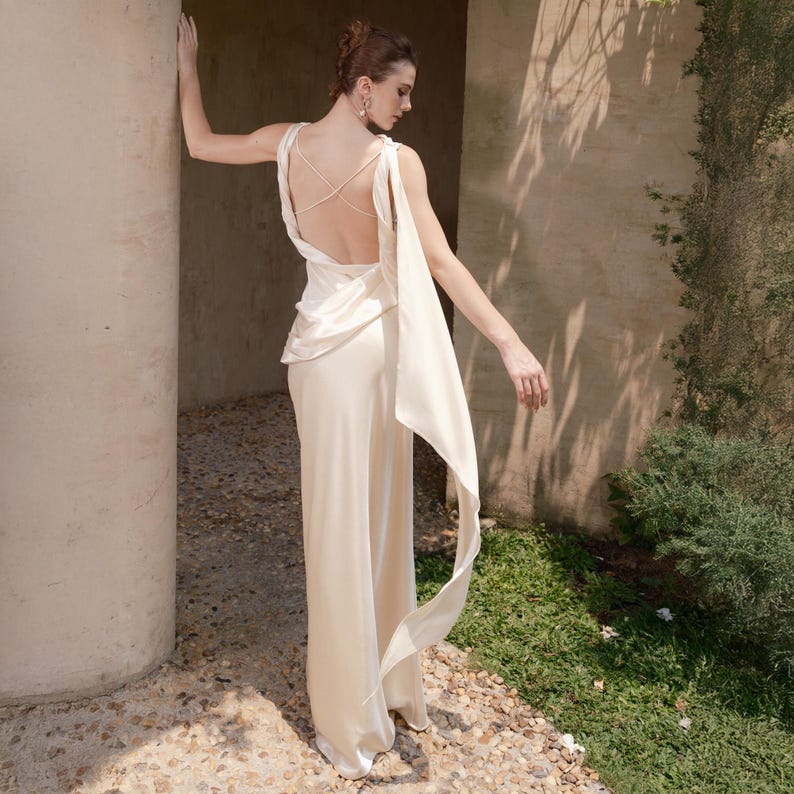 Silk Dress for Women – Long Silk Maxi Dress, Satin Bridesmaid Dress ...
