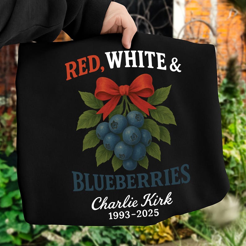 Charlie Kirk Memorial PNG: Patriotic Red White & Blue Design (digital ...