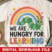 Funny Teacher Shirt PNG: Hungry for Learning, Back to School (digital Download - Etsy