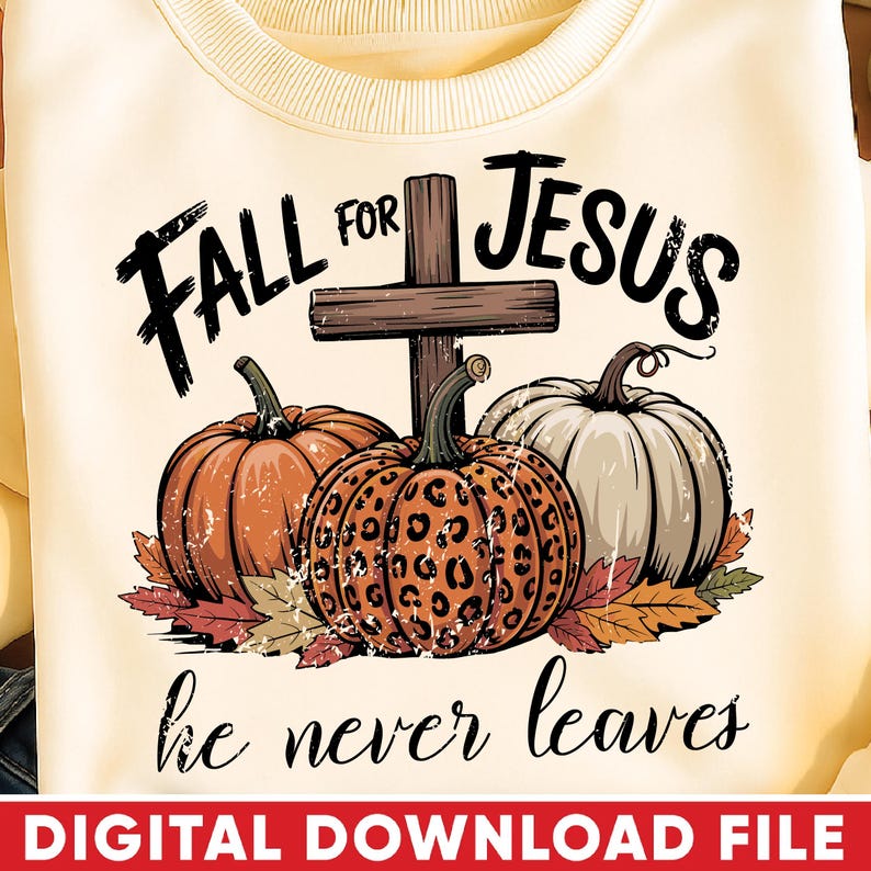 Fall for Jesus PNG: Christian Pumpkin Design (digital Download) - Etsy