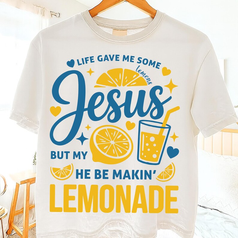 Retro Christian Lemonade PNG: My Jesus Shirt Design (digital Download ...