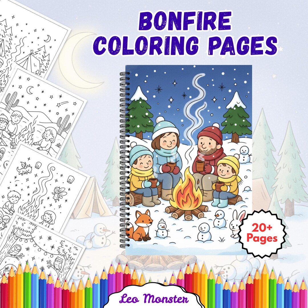 20+ Bonfire Coloring Pages, Bonfire Night Printable Coloring PDF Book ...