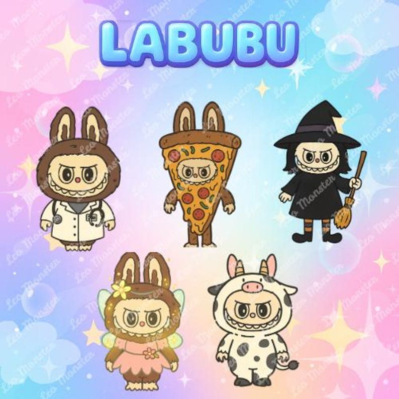 100 Labubu PNG Clipart Bundle, Cute Labubu Character Designs ...