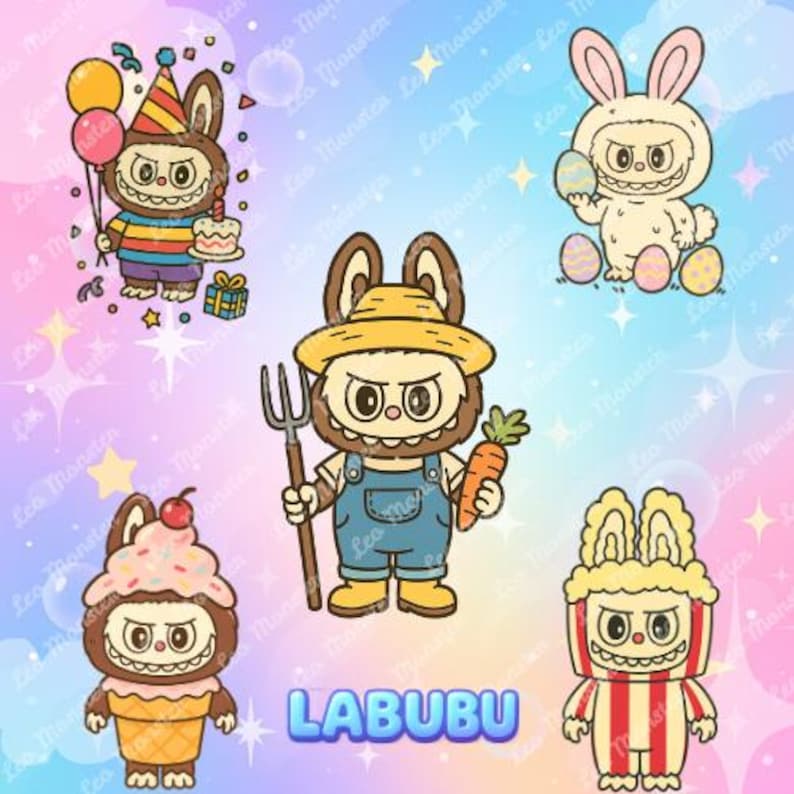 100 Labubu PNG Clipart Bundle, Cute Labubu Character Designs ...