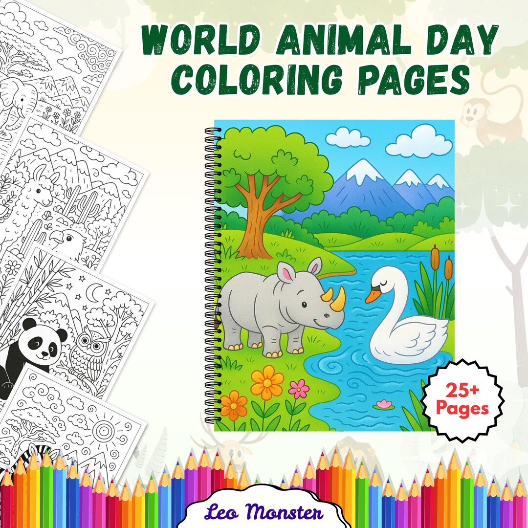 25+ World Animal Day Coloring Pages, Printable Animal Coloring Sheets ...