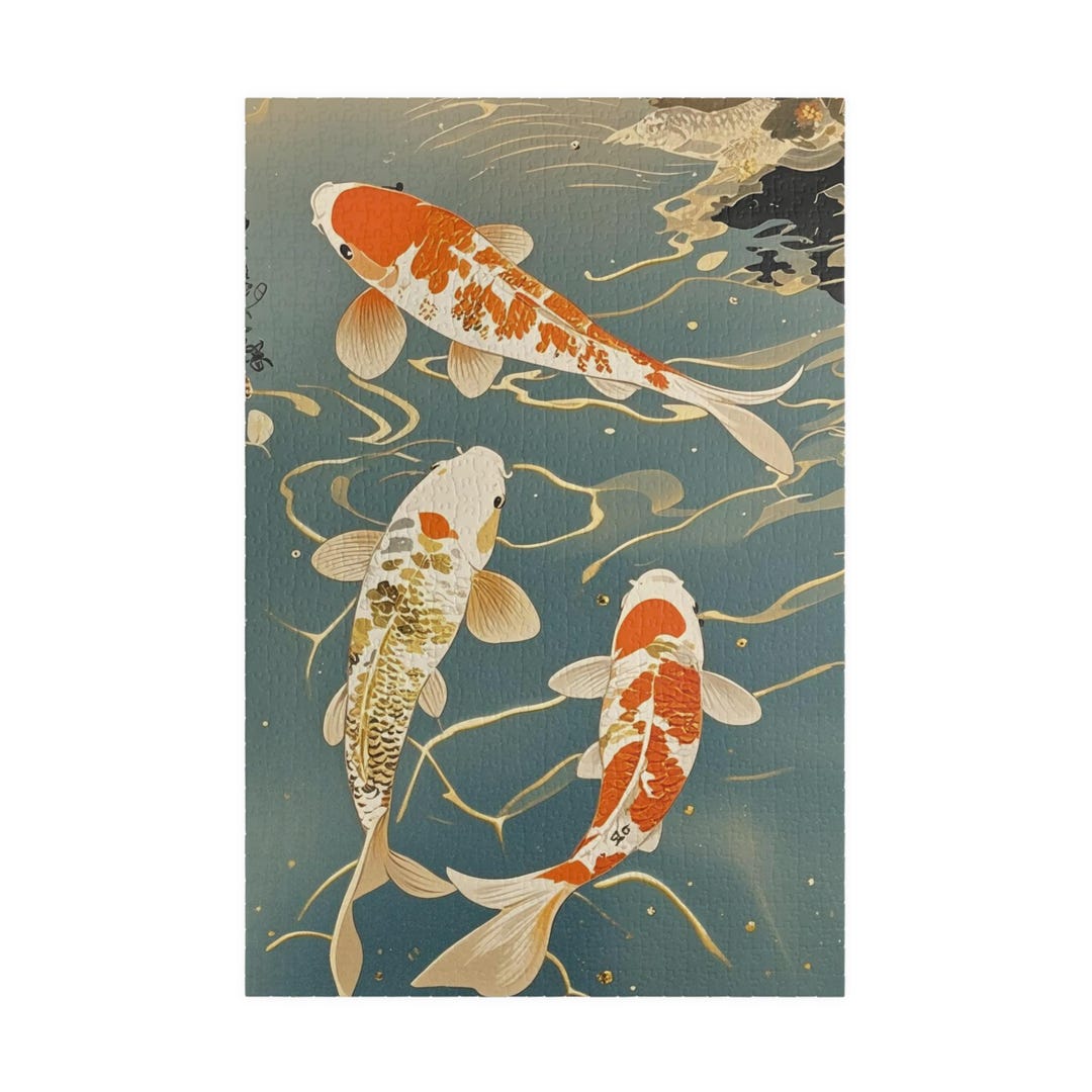 Japanese Koi Fish Puzzle | 1014-piece Jigsaw - Etsy