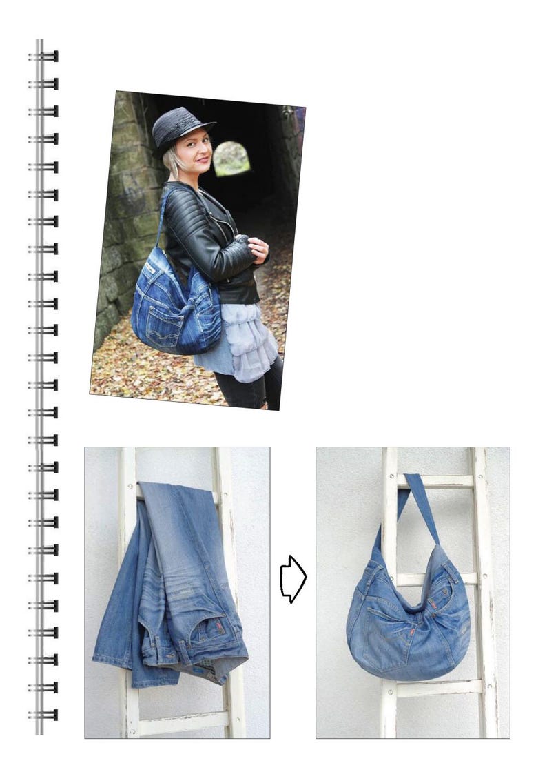 CROCHET PATTERN Denim Crochet Bag Pattern With Easy Rectangle ...