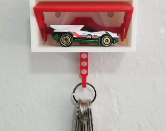 Customizable Key Holder, Hotwheels Car Garage With Opening Door 3D Printed Hotwheels Display Hot ...