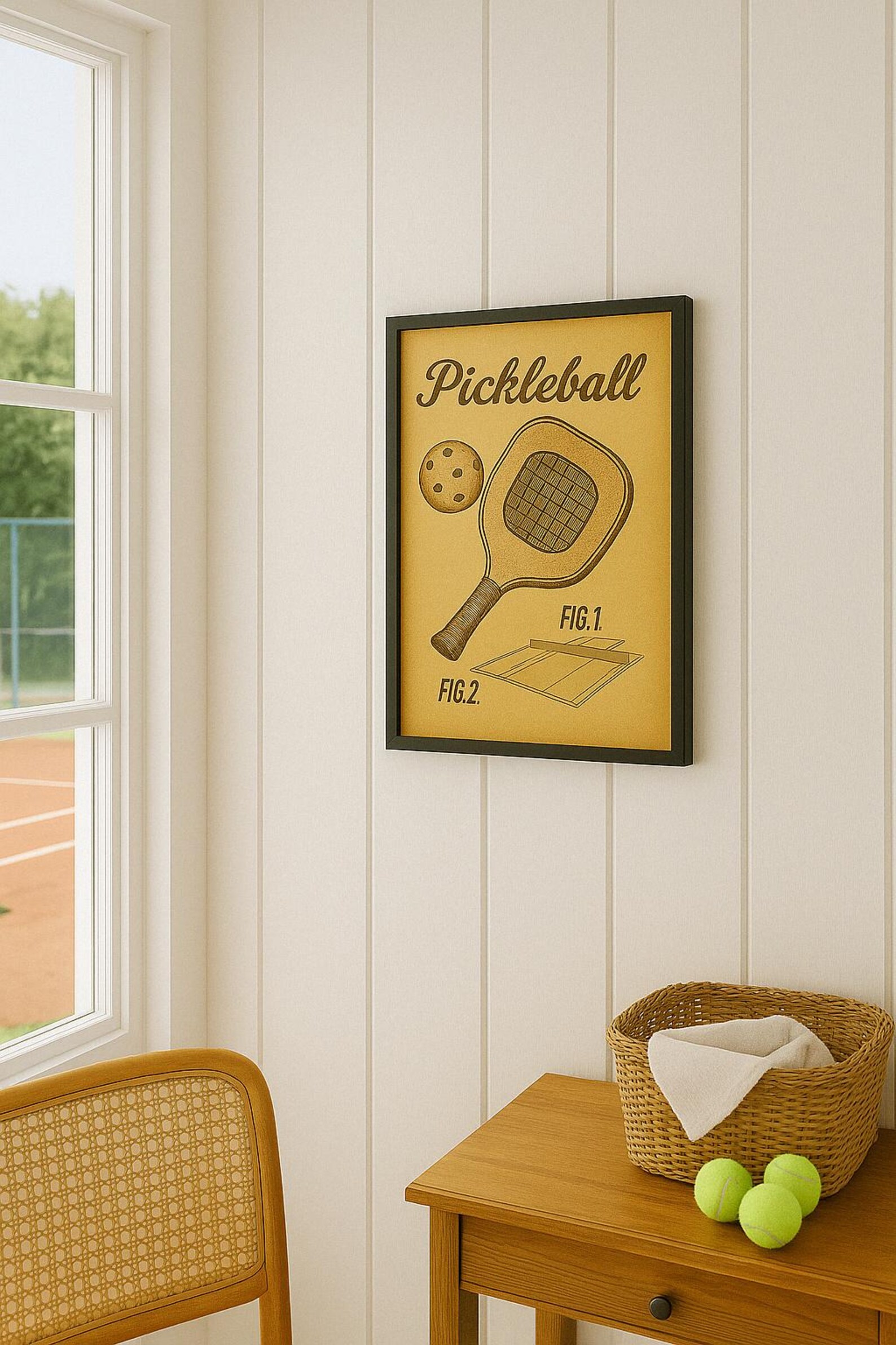 Vintage Pickleball Wall Art | Printable Sports Patent Poster | Retro ...