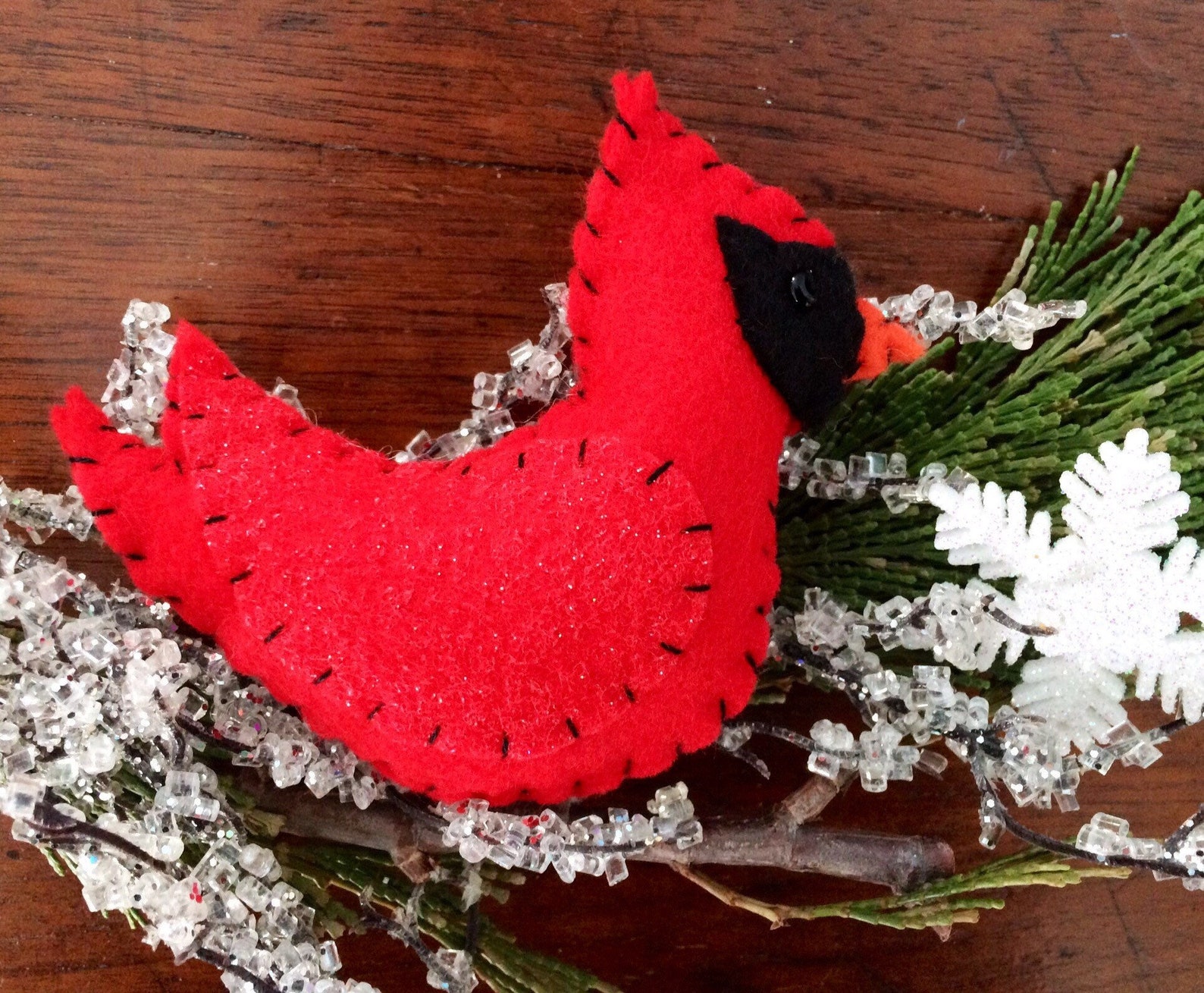 Felt Cardinal Ornament - Etsy