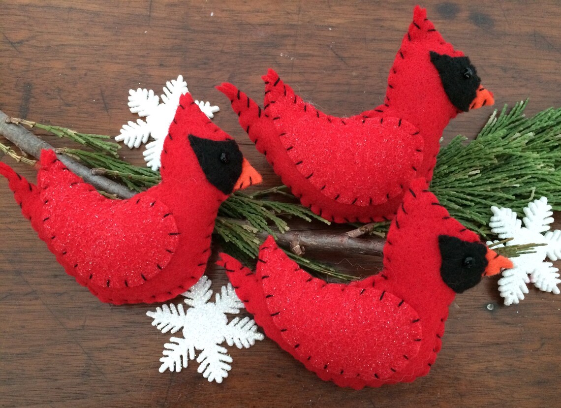 Felt Cardinal Ornament - Etsy