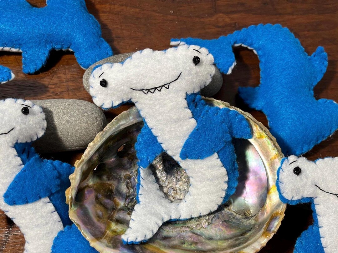 NEW for 2025–happy Hammerhead Shark Felt Ornament - Etsy