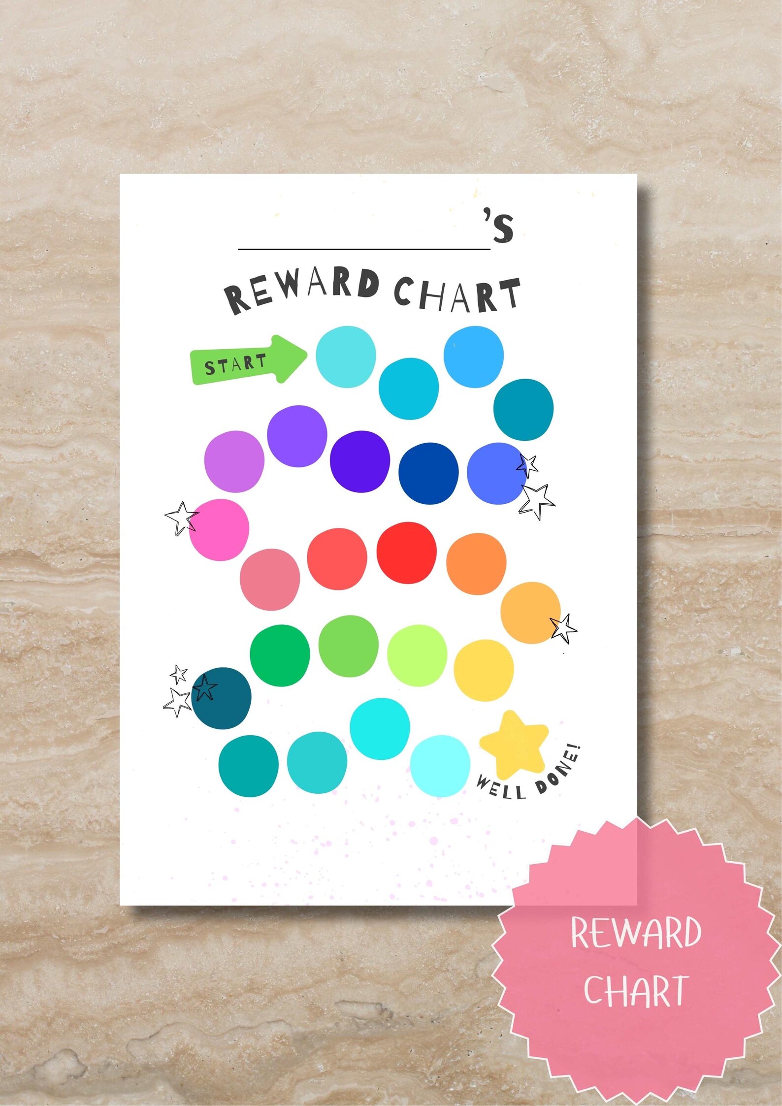 Reward Chart, Children’s Reward Chart, Children’s Sticker Chart, Kid’s ...