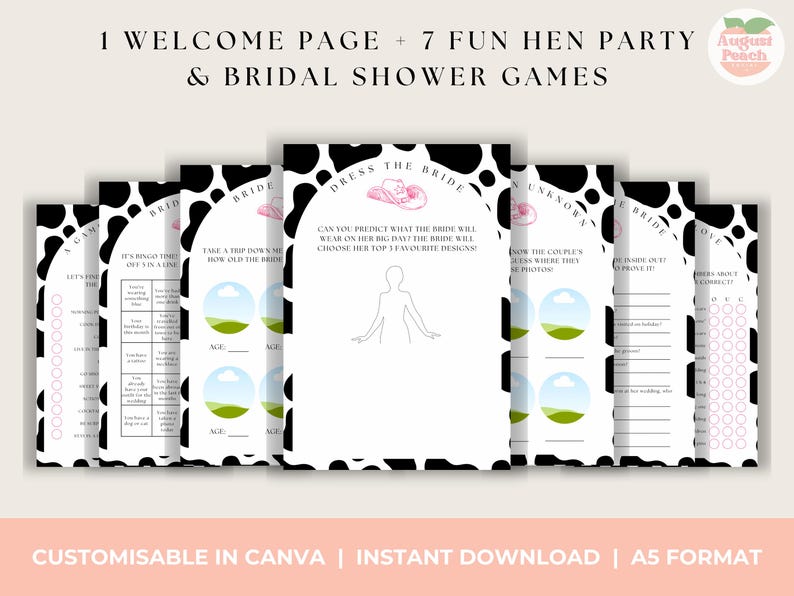 A5 Last Rodeo Hen Party Game Bundle | Western Cowgirl Theme | Fun and ...