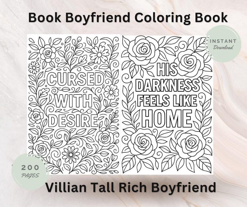 200 Spicy Coloring Pages, Book Boyfriend, Adult Coloring Sheets ...