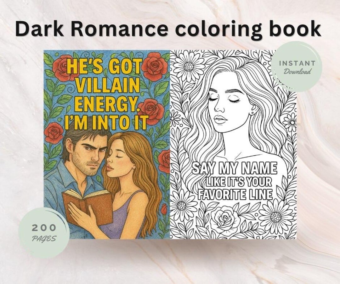 200 Smutty Coloring Book Sheets Booktok Adult Coloring Book Smut Dark ...
