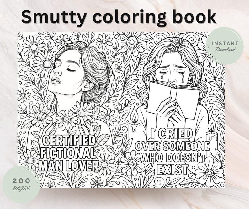 200 Spicy Coloring Pages, Book Boyfriend, Adult Coloring Sheets ...