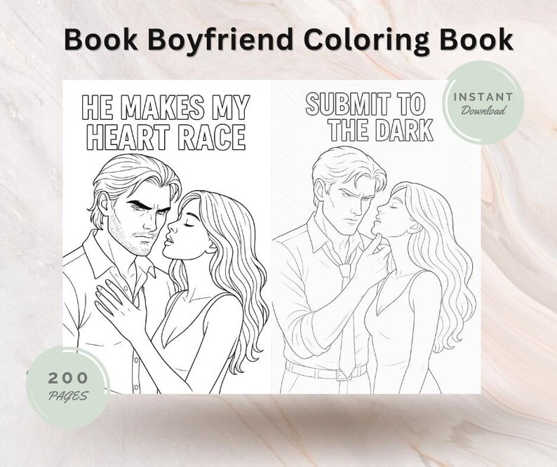 200 Spicy Coloring Pages, Book Boyfriend, Adult Coloring Sheets ...
