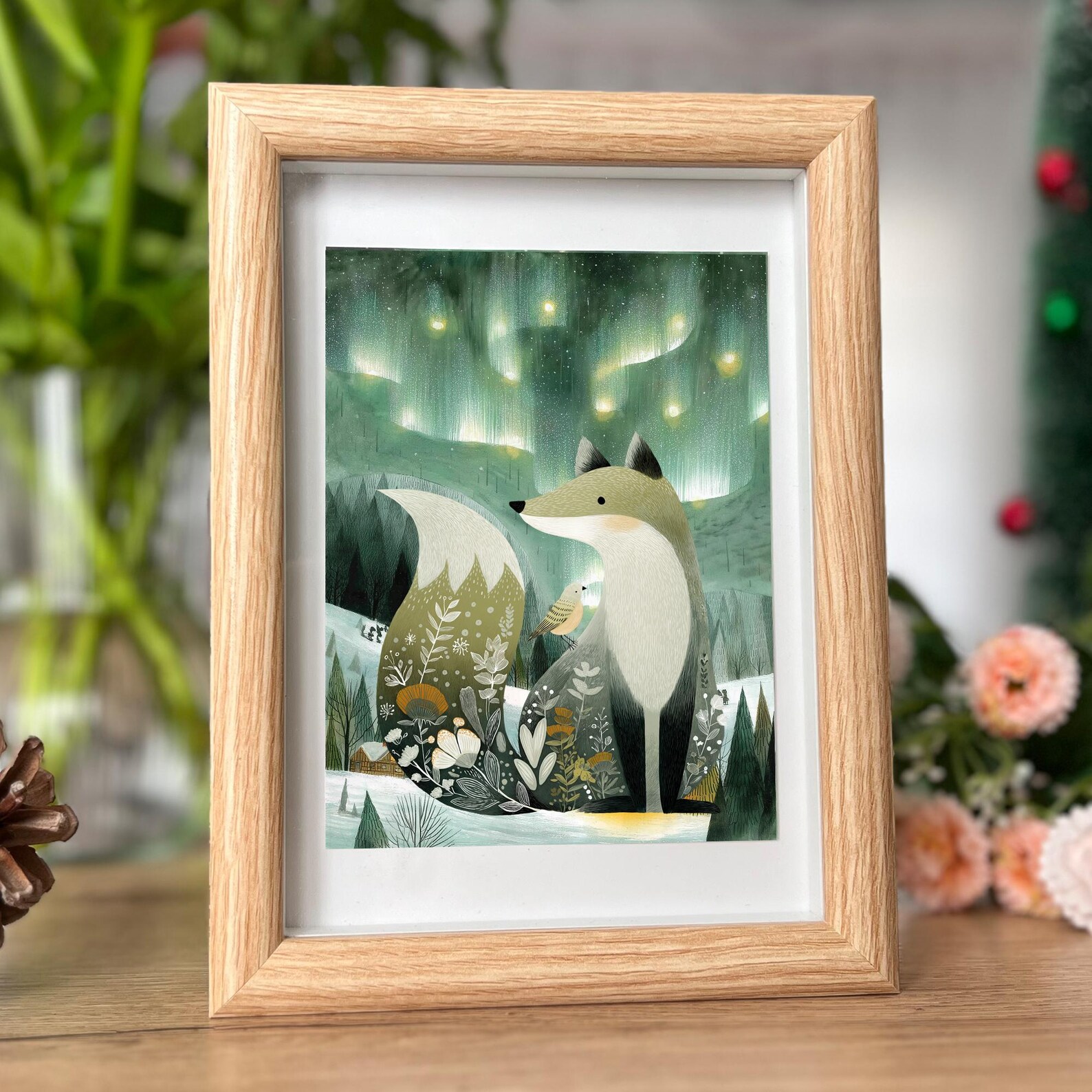 Nordic Fox Christmas Clipart | Scandinavian Winter Animals, Holiday ...