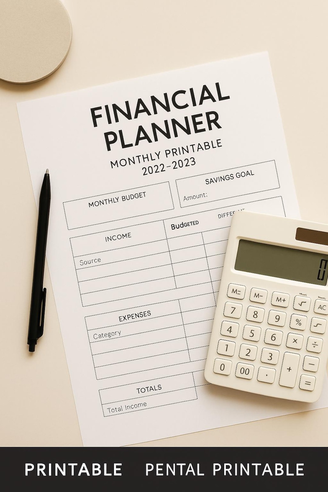 Printable Monthly Budget Planner | Finance Tracker PDF | Personal ...