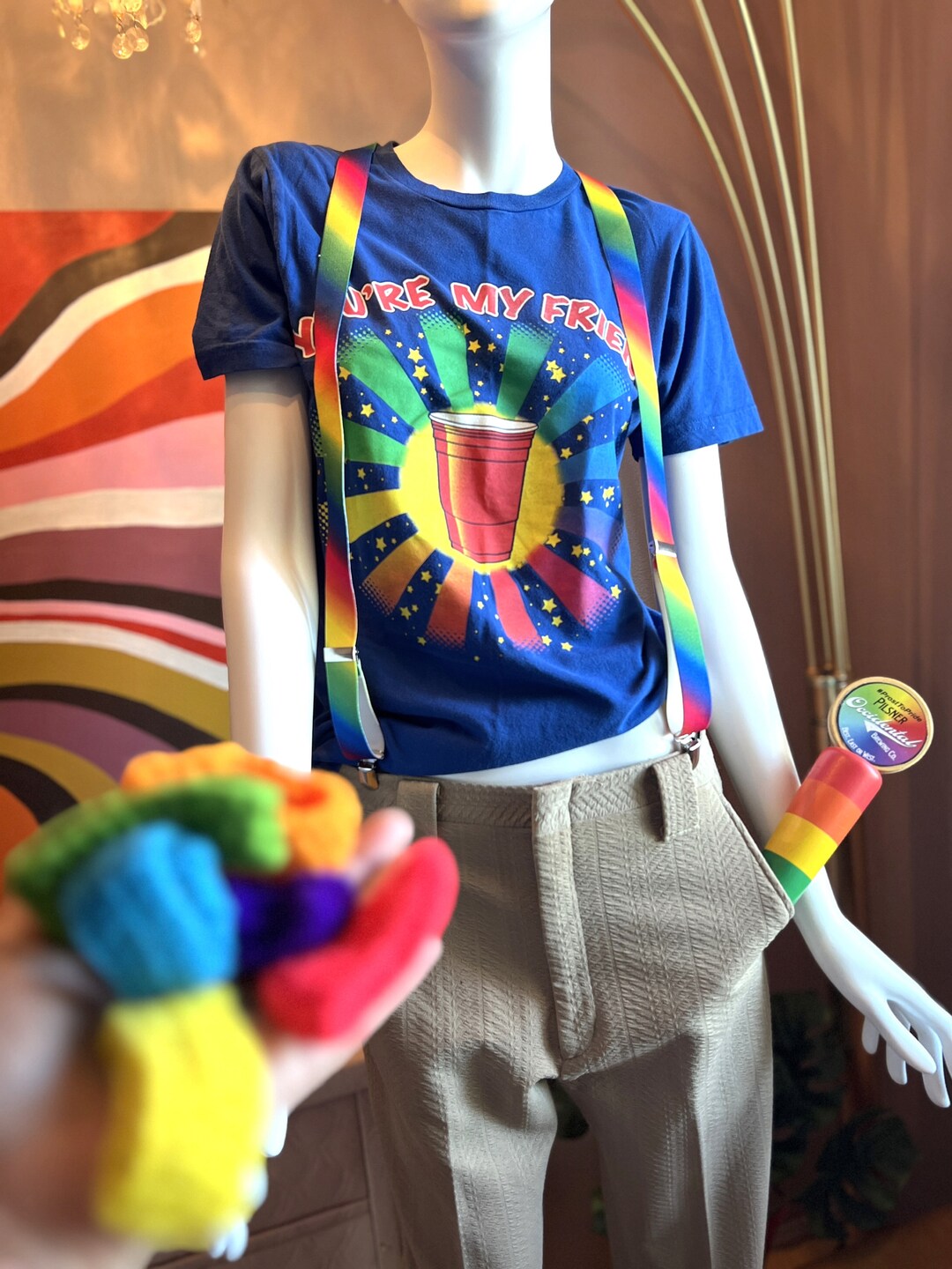 80s Bundle Pride Rainbow T-shirt Brewery Party Napkin Holders - Etsy