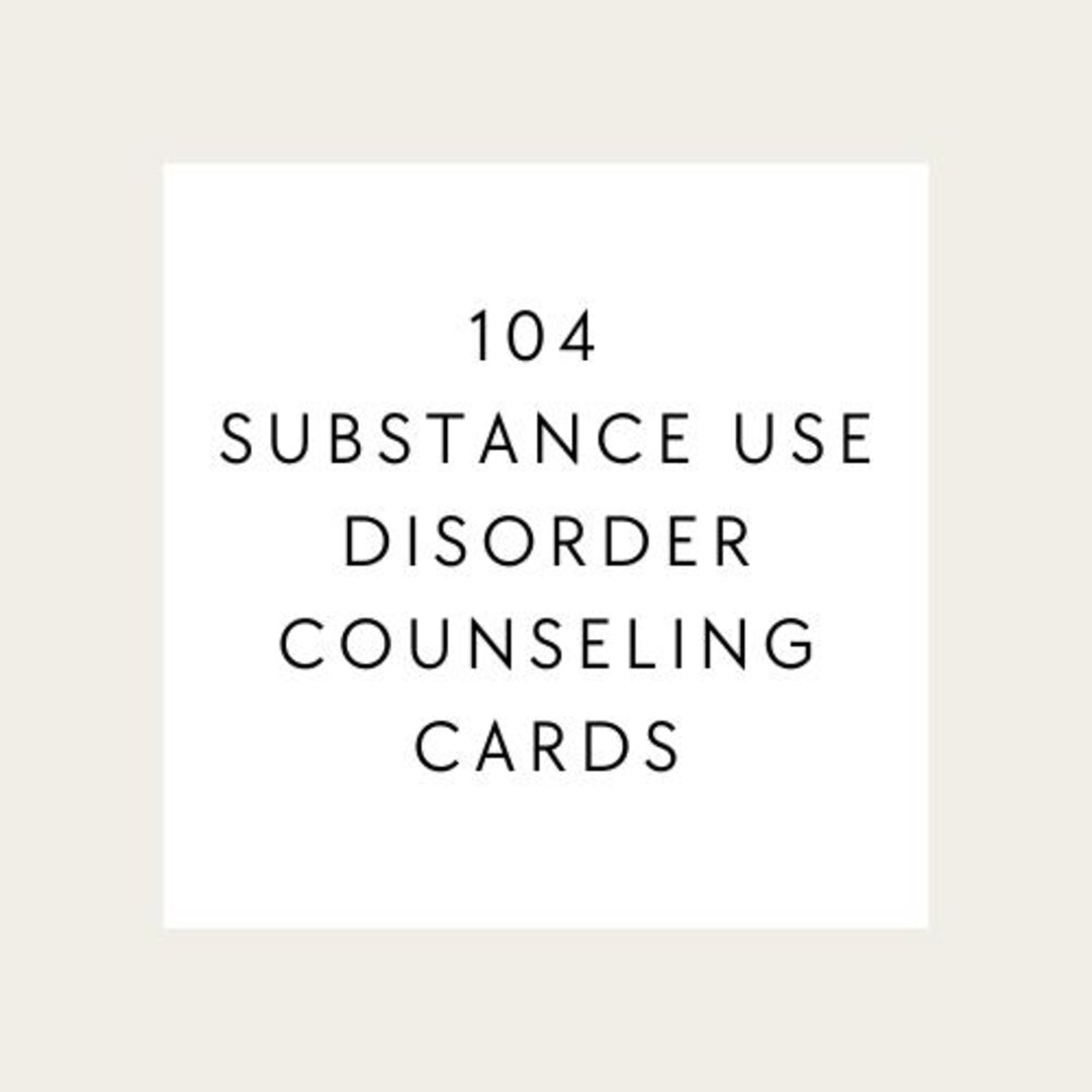 Substance Use Disorder Counseling Question Cards - Therapy Tools for ...