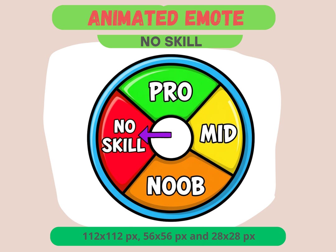No Skill Animated Emote for Streamers, Skill Meter GIF for Kick ...