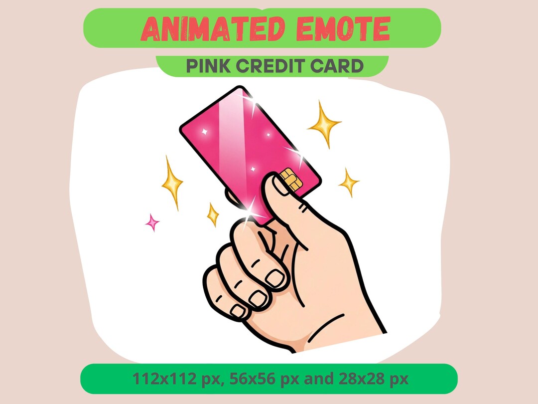 Take My Money Animated Emote for Streamers, Pink Credit Card GIF for ...