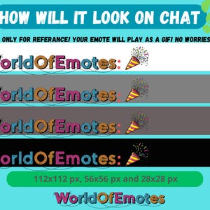 Party Popper Animated Emote for Streamers, Confetti Burst Celebration ...
