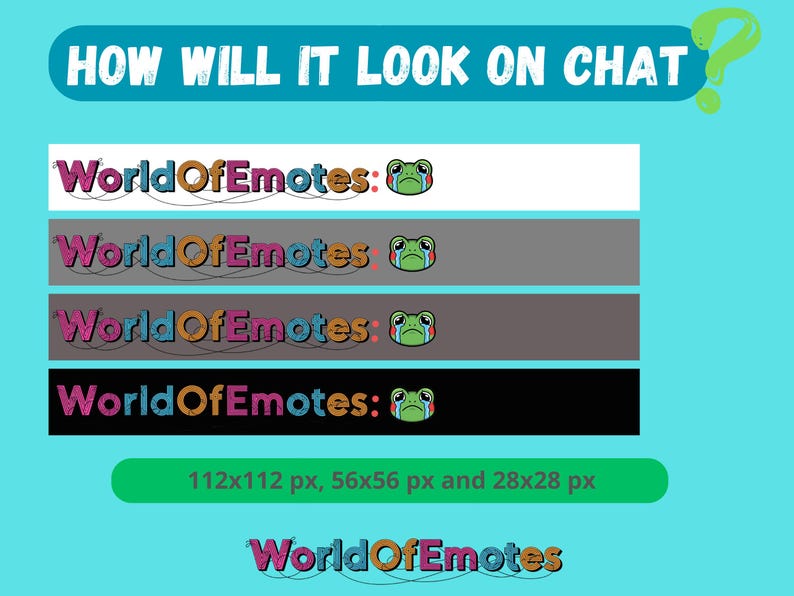 Crying Frog Emote for Twitch, Animated Emoticon for Kick, Playful Chat ...