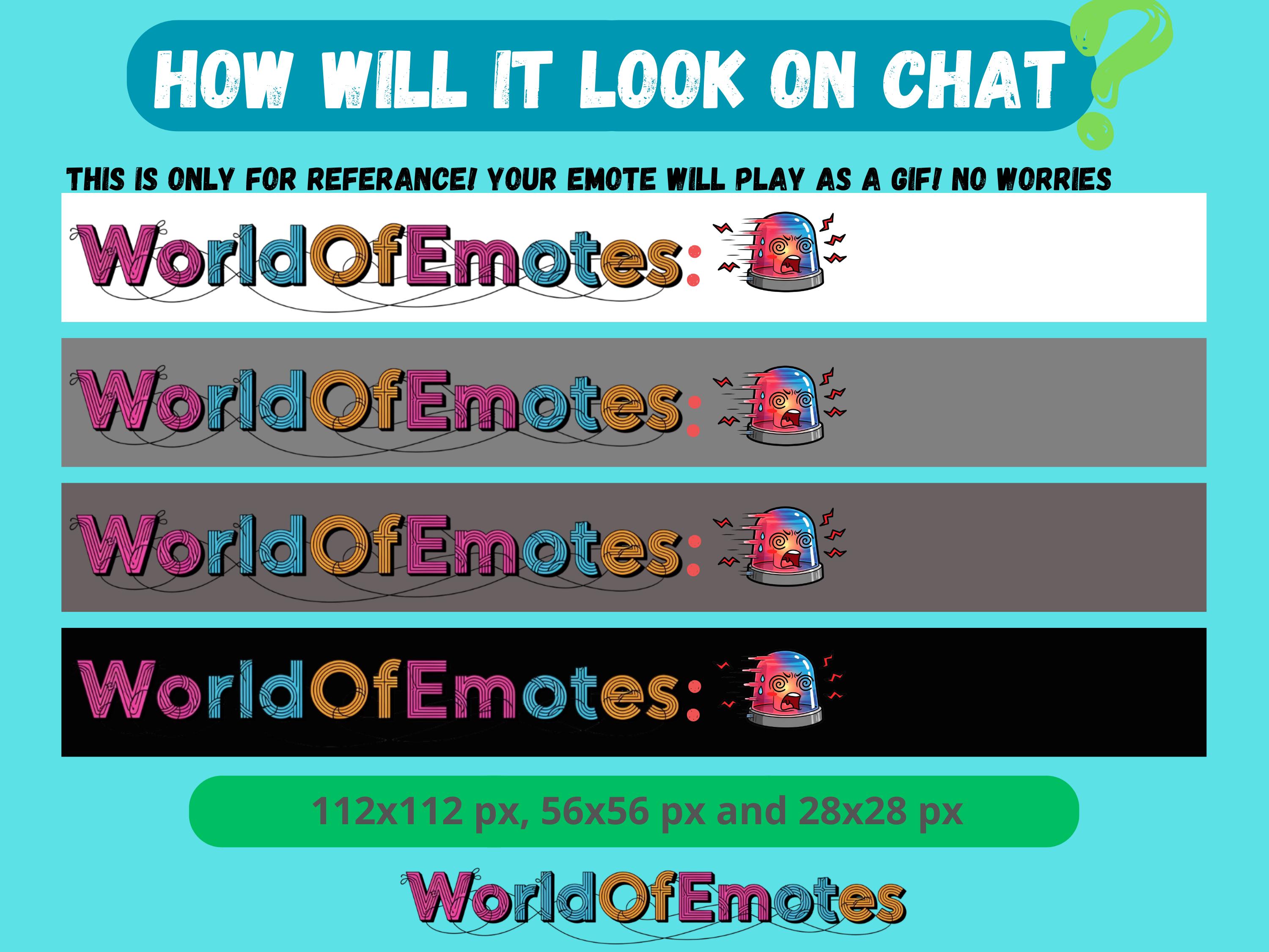 Emergency Siren Animated Emote for Streamers, Red Blue Alert Light GIF ...
