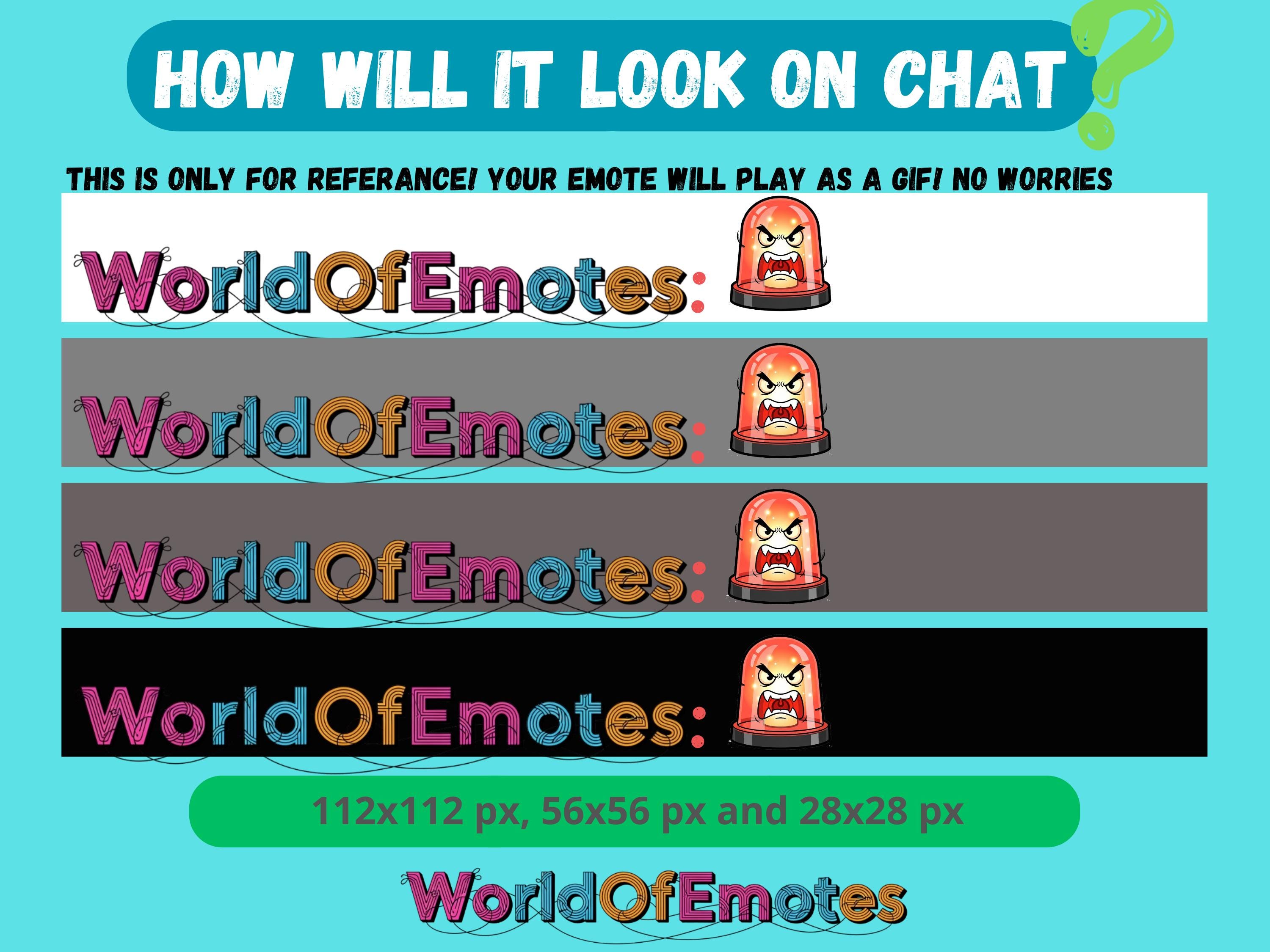 Emergency Siren Animated Emote for Streamers, Angry Alert Light GIF for ...