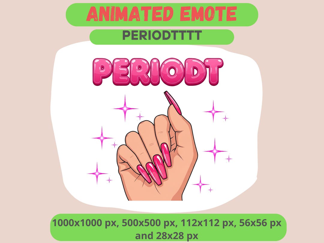 Periodt Animated Emote, Slay Girl Stream Gif, Yas Queen Sub Badge for ...