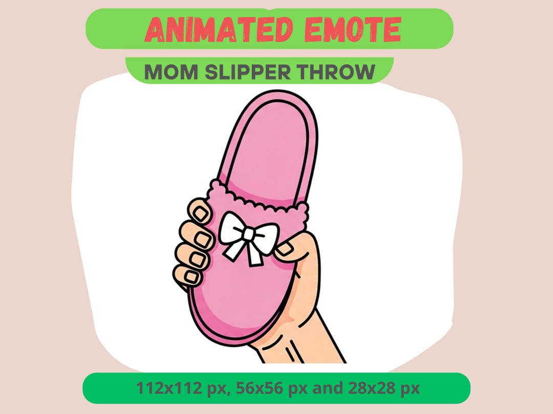 Mom Throwing Sandals Animated Emote for Streamers, Mother Slipper Hit ...