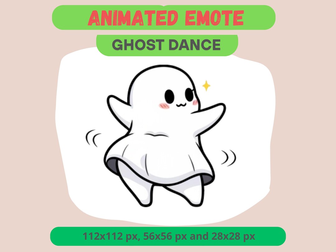 Dance Ghost Animated Emote for Streamers - Playful Spinning Chat GIF ...
