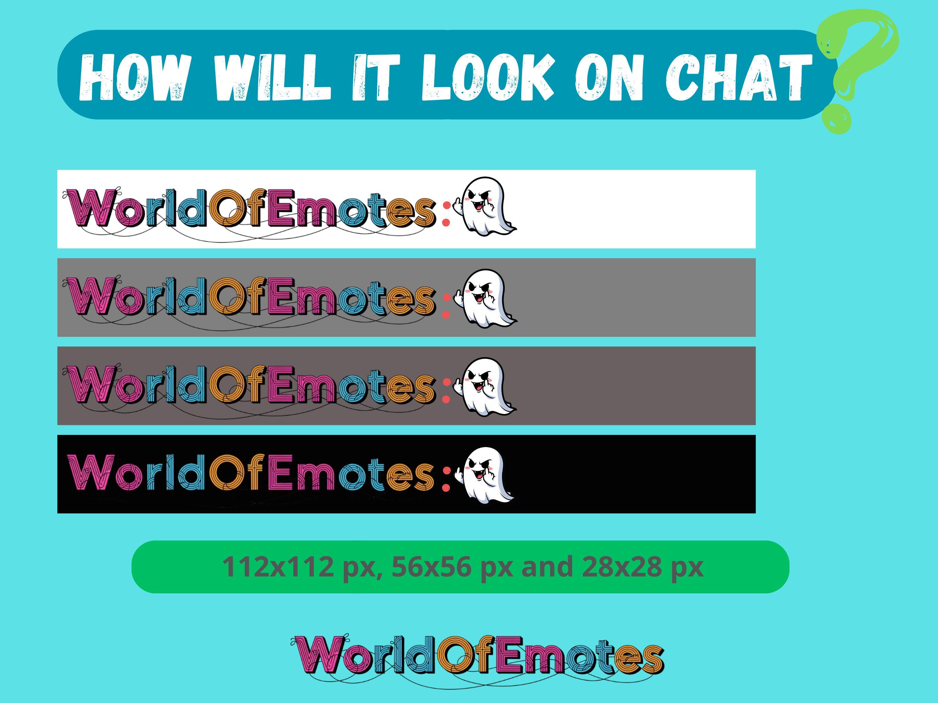 Animated Ghost Emote GIF, Spooky Middle Finger Emoticon, Bold Playful ...