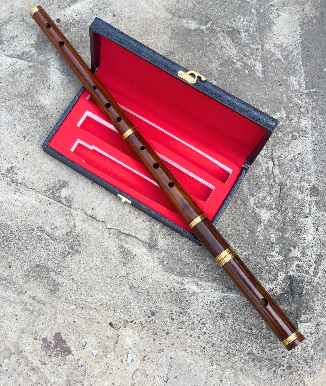 Traditional Irish Rosewood 4 Part Flute Size 26” Wooden Musical ...