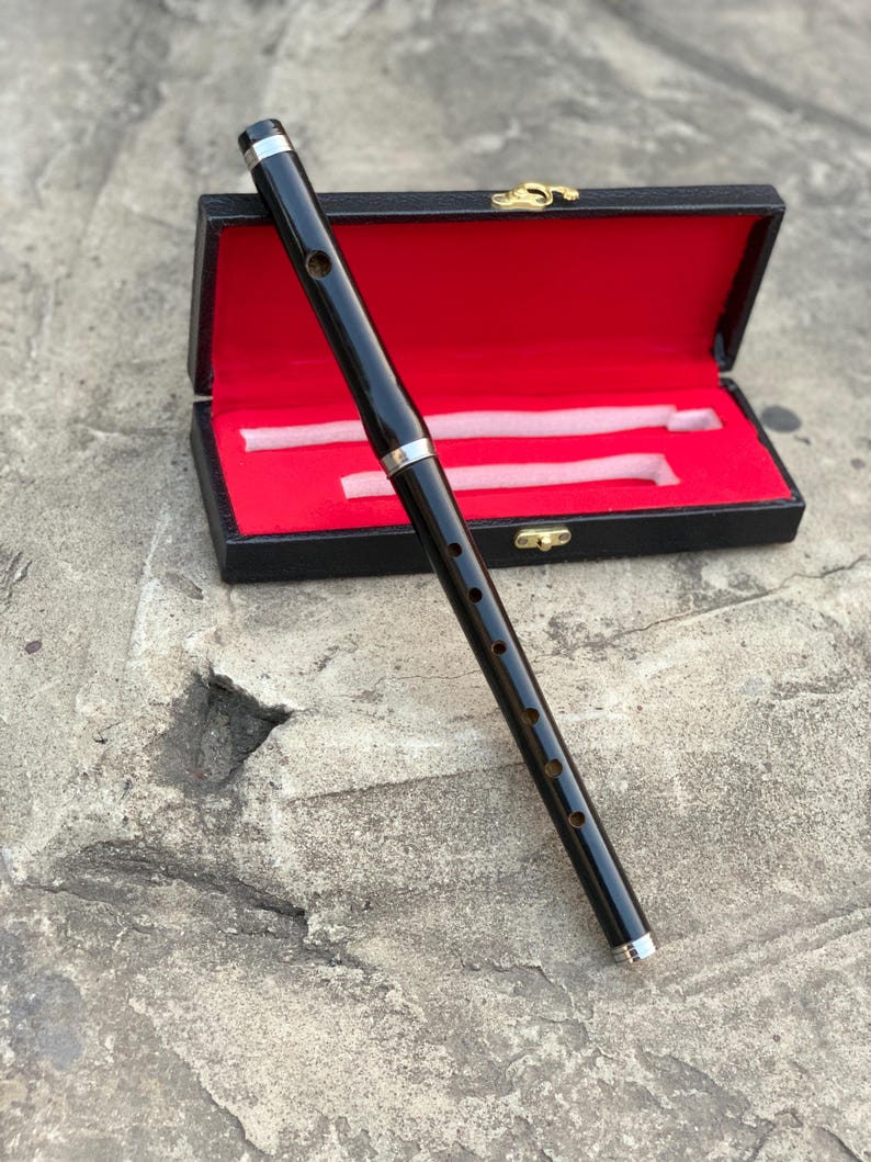 Traditional Irish Black 2 Part Flute Rosewood Musical Instruments With ...