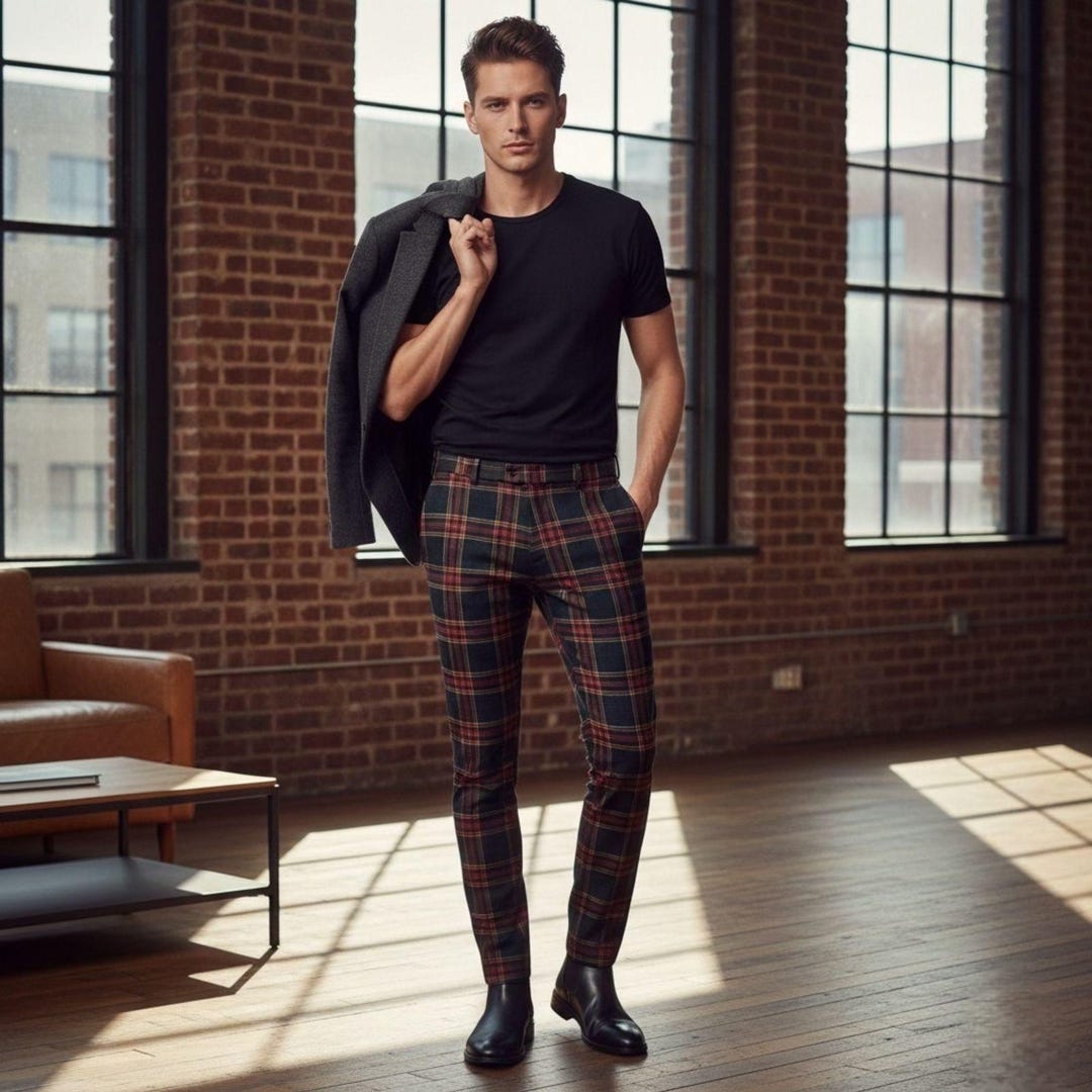 Scottish Men's Tartan Pant –highland Custom Made Men's Tartan Trousers ...