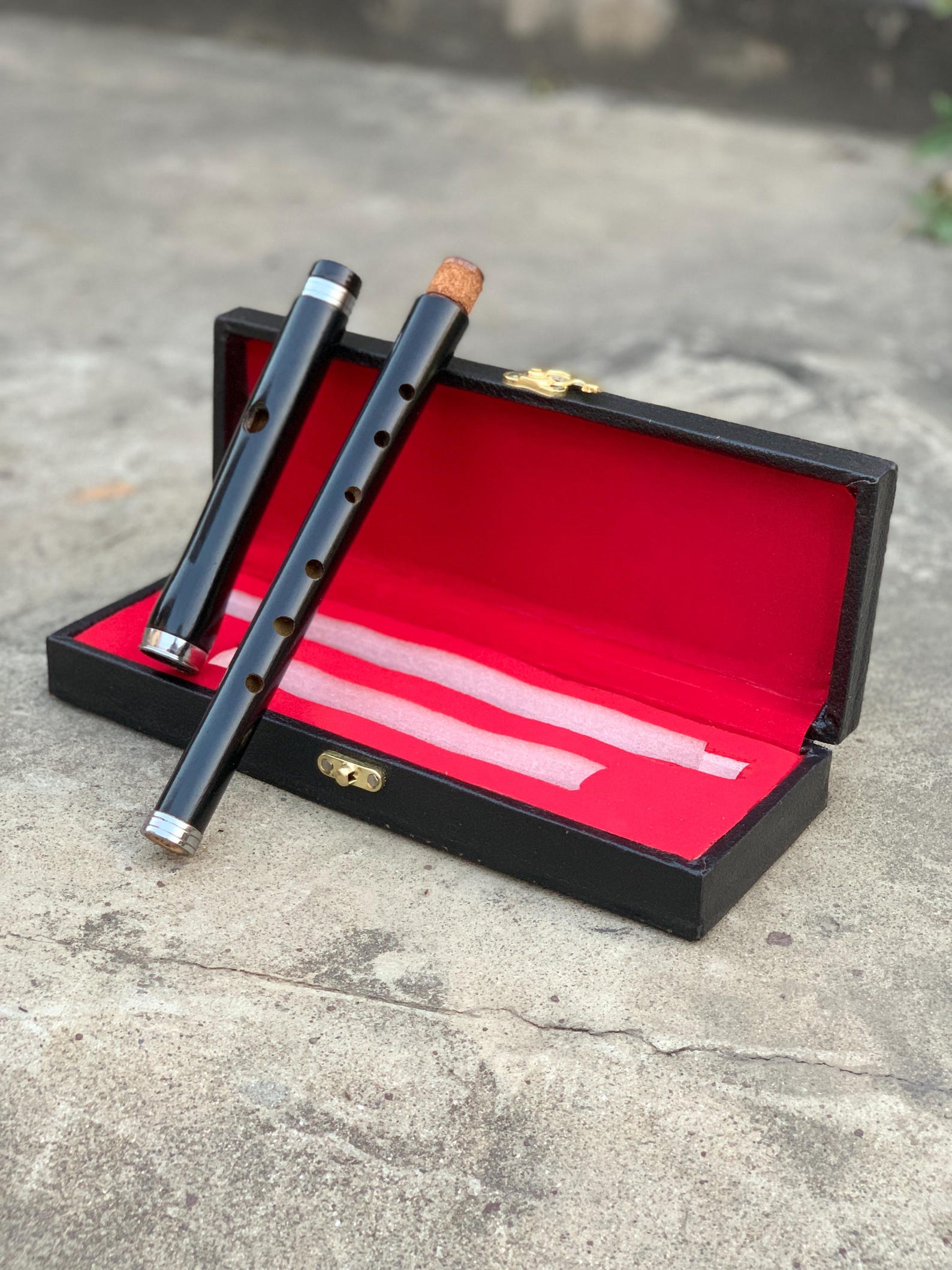 Traditional Irish Black 2 Part Flute Rosewood Musical Instruments With ...