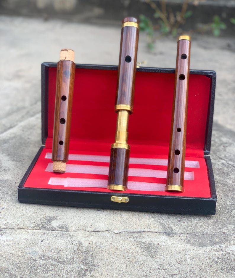 Traditional Irish Rosewood 4 Part Flute Size 26” Wooden Musical ...