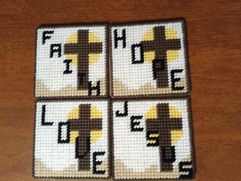 Plastic Canvas Coasters MADE TO ORDER - Etsy
